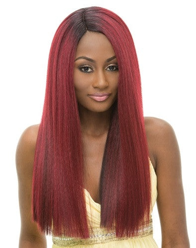 Janet Collection Natural Super Flow Synthetic Deep Part Lace Front Wig ...