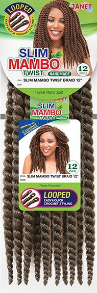 Janet Collection Synthetic Crochet Braiding Hair SLIM MAMBO TWIST BRAI ...